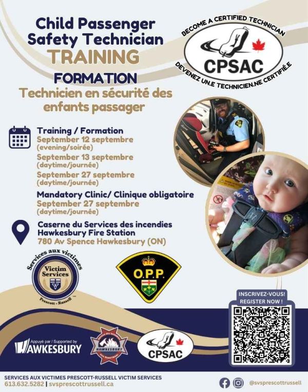CPST TRAINING – HAWKESBURY, ONTARIO | Child Passenger Safety ...